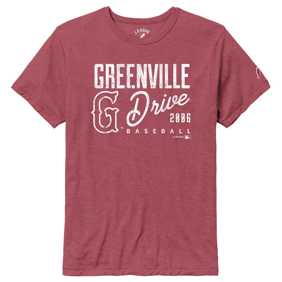 Greenville Drive League Victory Vintage Red 06 Tee – Minor League ...