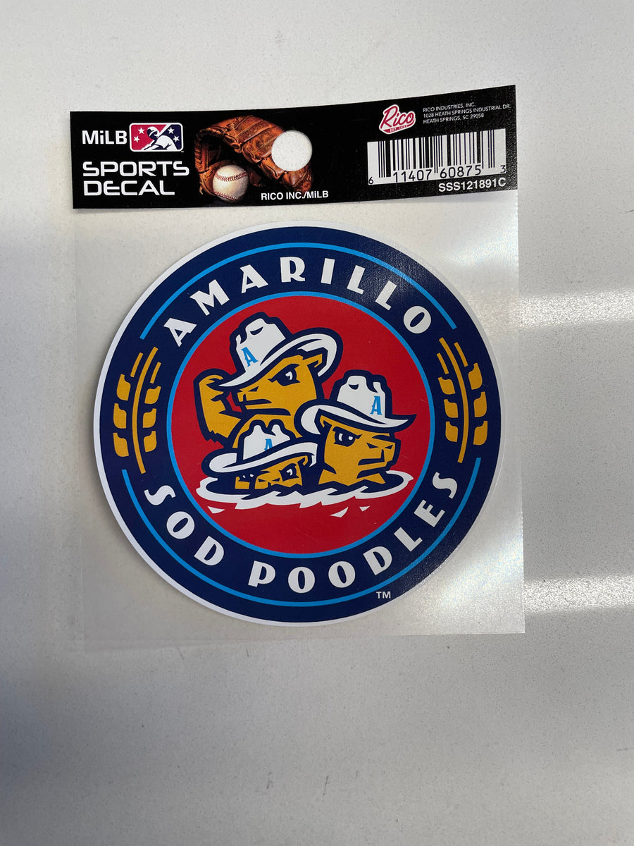 Amarillo Sod Poodles Crest Logo Decal Rico – Minor League Baseball ...