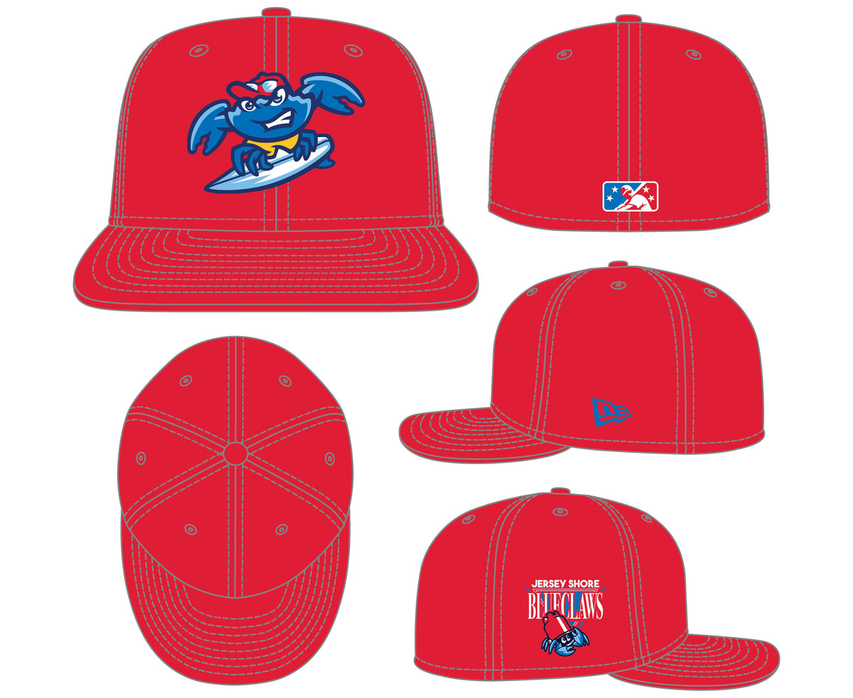 Jersey Shore BlueClaws 59FIFTY Throwback Side Patch Fitted Cap – Minor ...