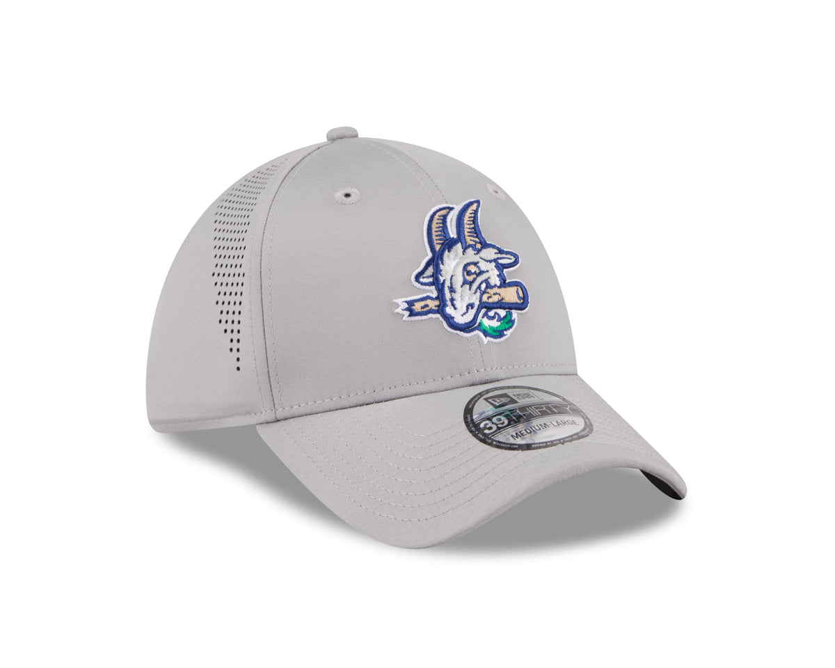 Hartford Yard Goats New Era Grey Perforated Flex Fit – Minor League ...