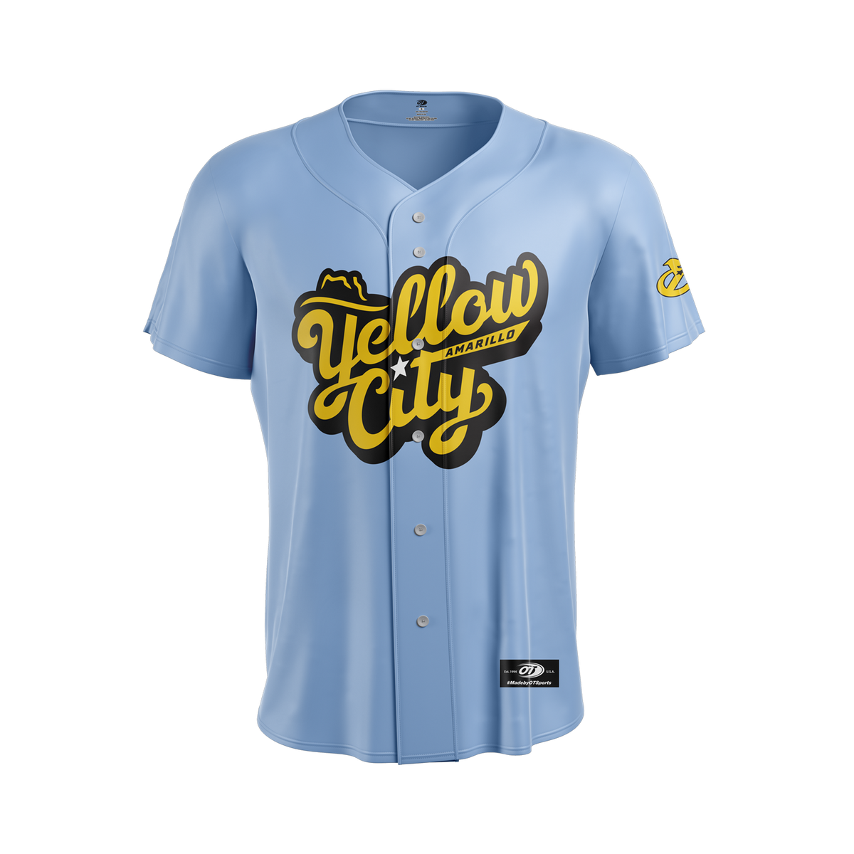 Amarillo Sod Poodles Blue Yellow City Pigweeds Youth Jersey – Minor ...