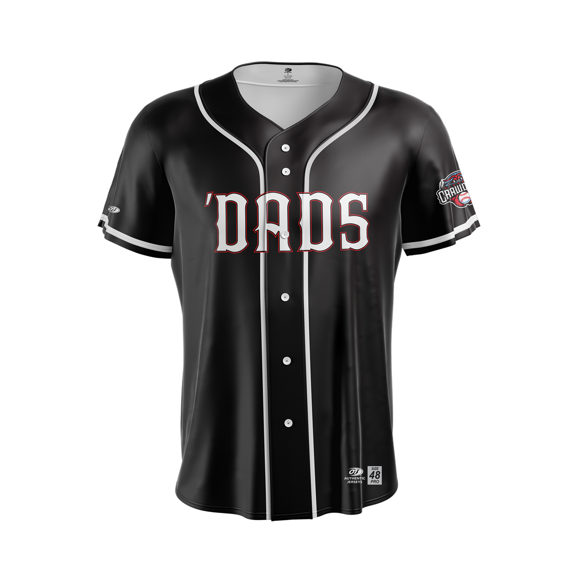 Hickory Crawdads OT Sports 'Dads Black Mens Premium Jersey – Minor ...