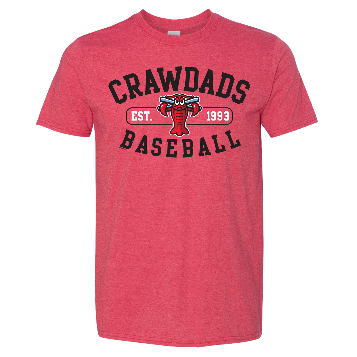Hickory Crawdads Nunnery Heather Red Softstyle Tee – Minor League ...