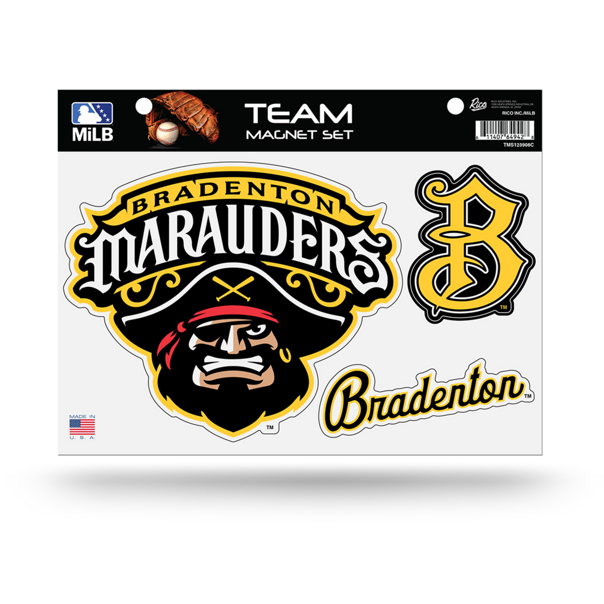 Bradenton Marauders Magnet Set – Minor League Baseball Official Store