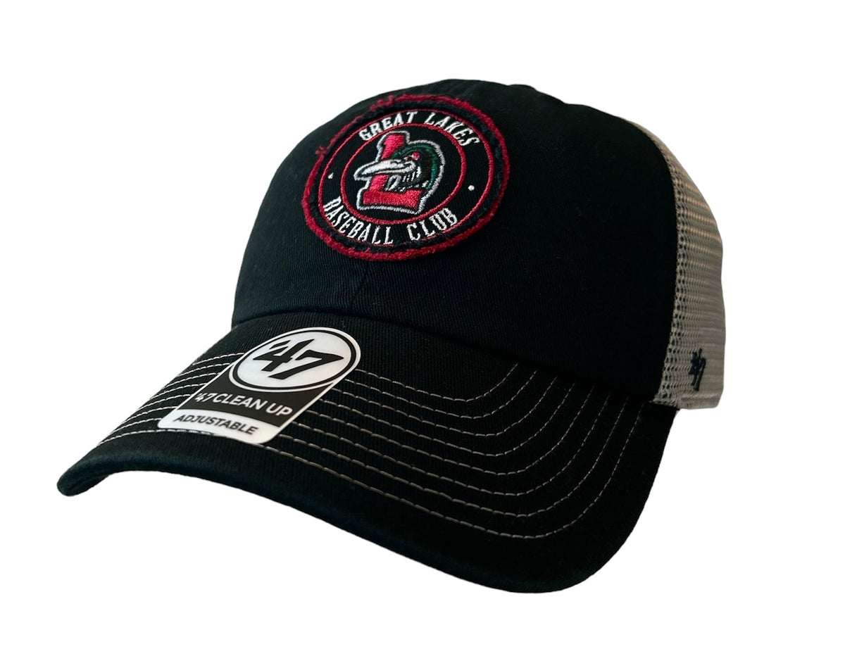 Great Lakes Loons '47 Black Garland Mesh Cleanup Cap – Minor League ...