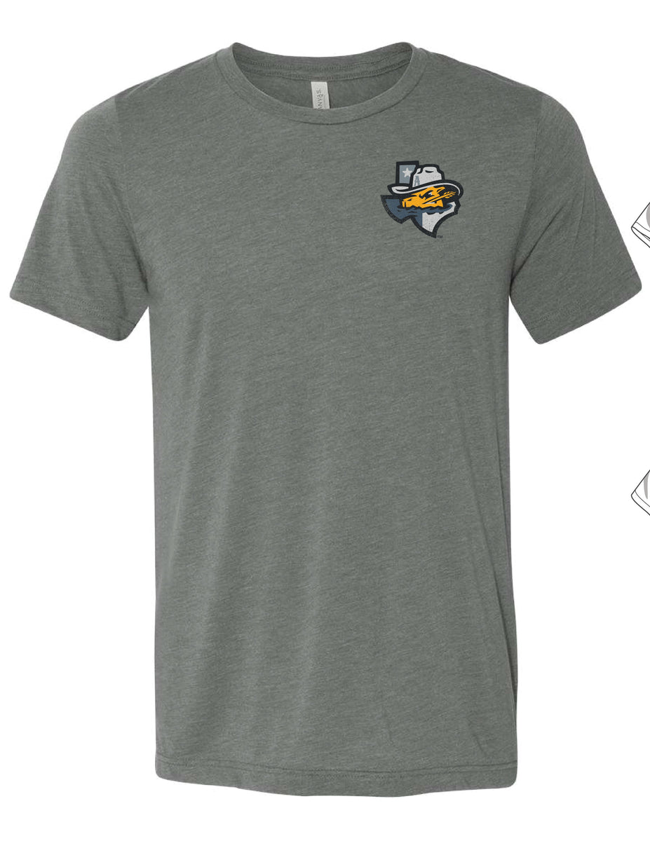 Amarillo Sod Poodles Grey State/ Draw Logo Stencil Tee – Minor League ...