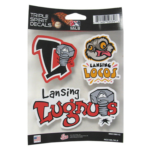 Lansing Lugnuts Triple Sticker Sheet – Minor League Baseball Official Store