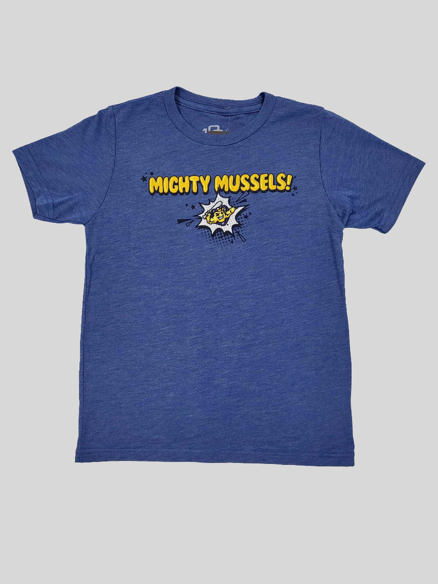 Mighty Mussels Youth COMIC Tee – Minor League Baseball Official Store
