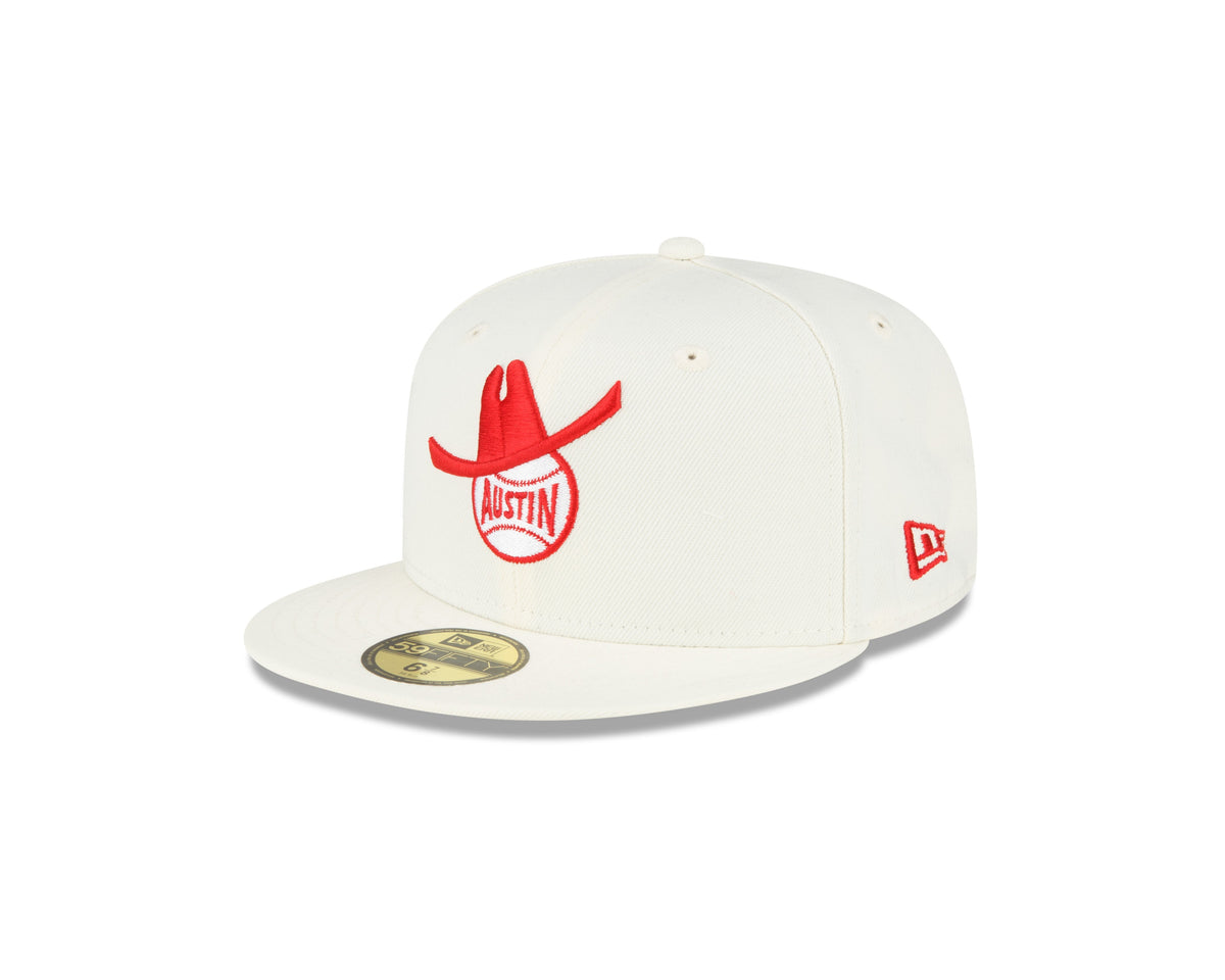 Austin Senators Hometown Collection New Era 59FIFTY Cream Fitted Cap ...